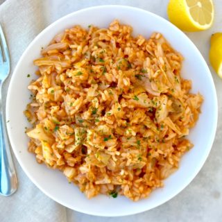 Greek Cabbage with Rice - Lahanorizo