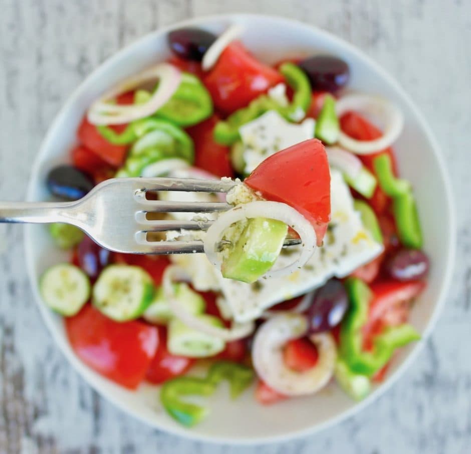 The Best Authentic Greek Salad - Horiatiki - OliveTomato.com