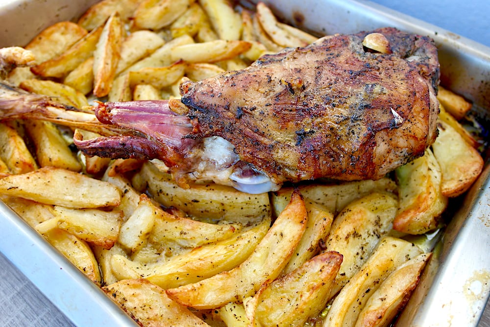 Authentic Greek Roast Lamb - OliveTomato.com